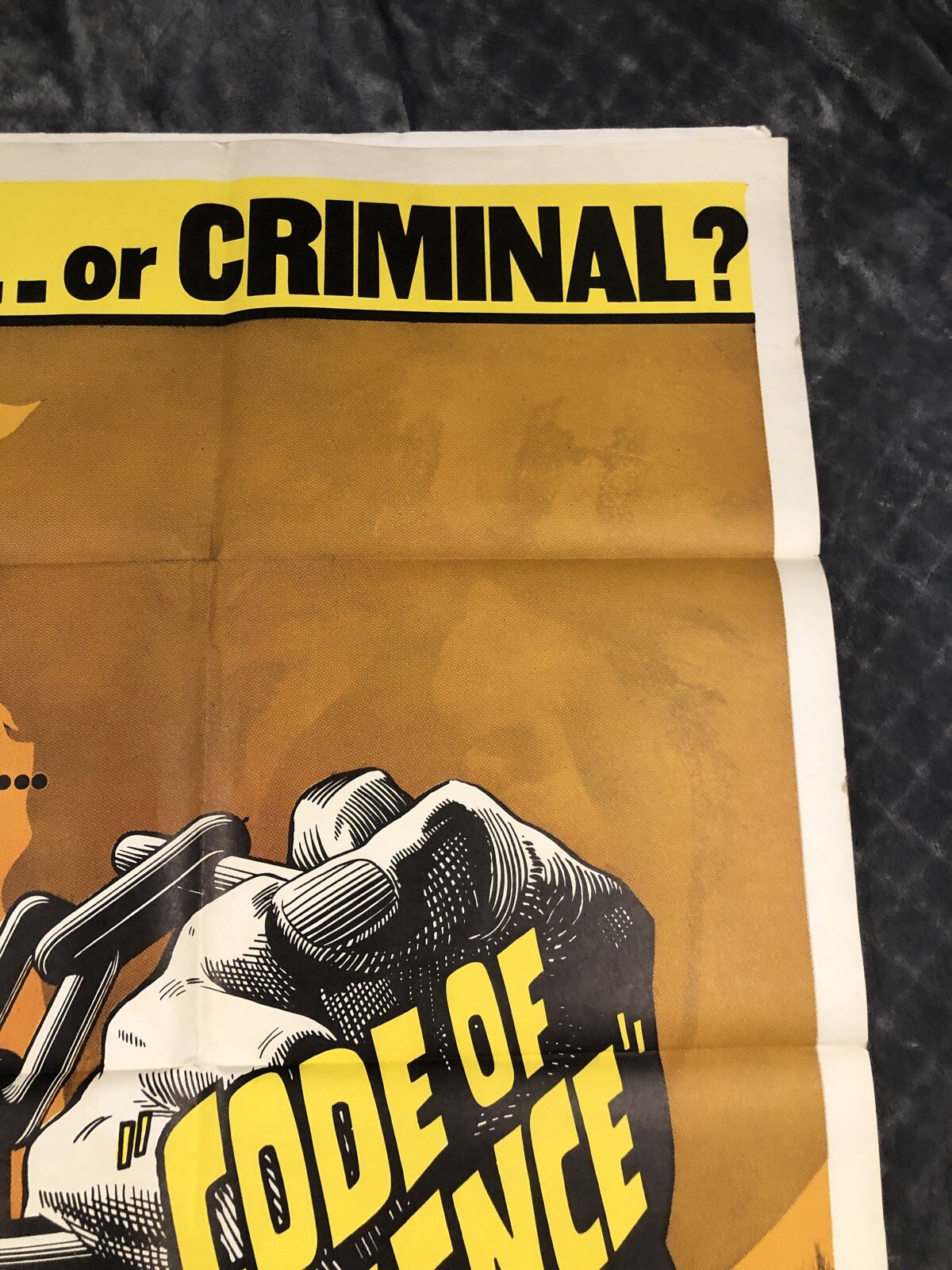 CODE OF SILENCE 1960 Original Movie Poster 27X41 Terry Becker Elisa ...