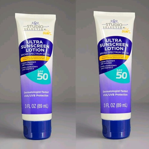 Lot of 2 SPF 50 Ultra Sunscreen Lotion Broad Spectrum Studio Selection ...