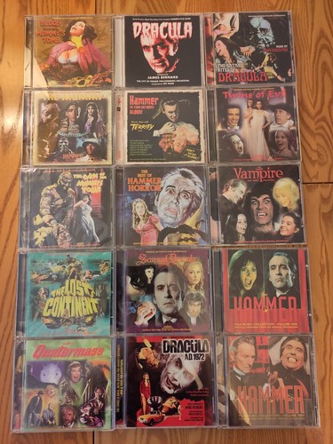 15 Hammer Horror Film Music Soundtrack CDs - see full description for ...