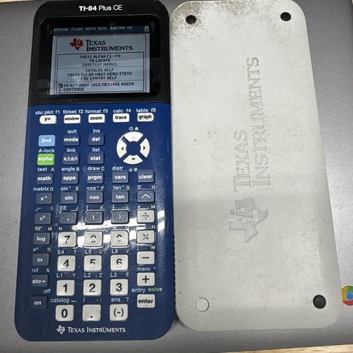 Texas Instruments TI-84 Plus CE Graphing Calculator Blue With Charging ...