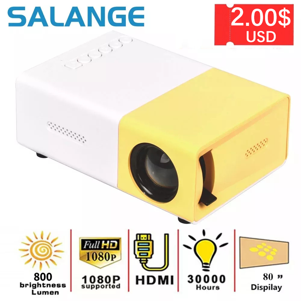 Mini Projector YG300 Pro LED Supported 1080P Full HD Portable Beamer ...