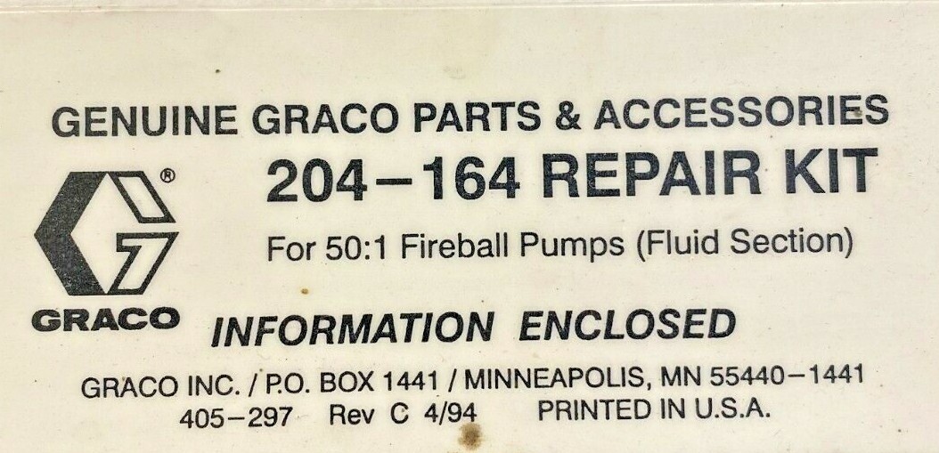 GRACO, 204-164 REPAIR KIT, MISSING 4 PIECES | eBay
