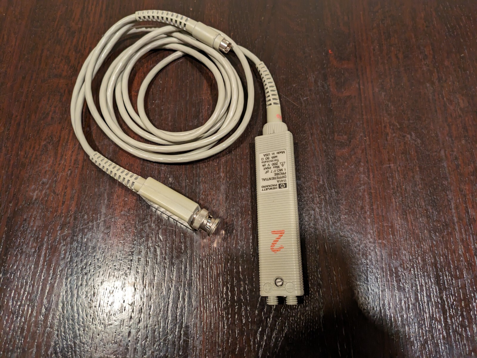 HP Agilent 1141A 200 MHz 1:1 Differential Probe 7pf 200v Peak 50 ohm ...