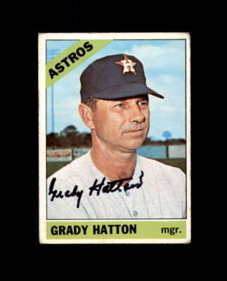 Grady Hatton Hand Signed 1966 Topps Houston Astros Autograph | eBay