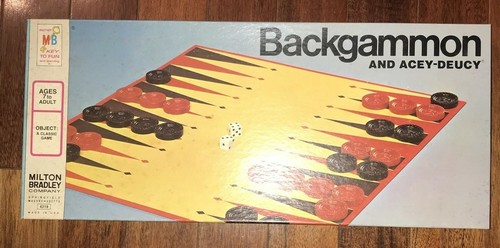Vintage 1973 Backgammon and Acey-Deucy Board Game Milton Bradley ...