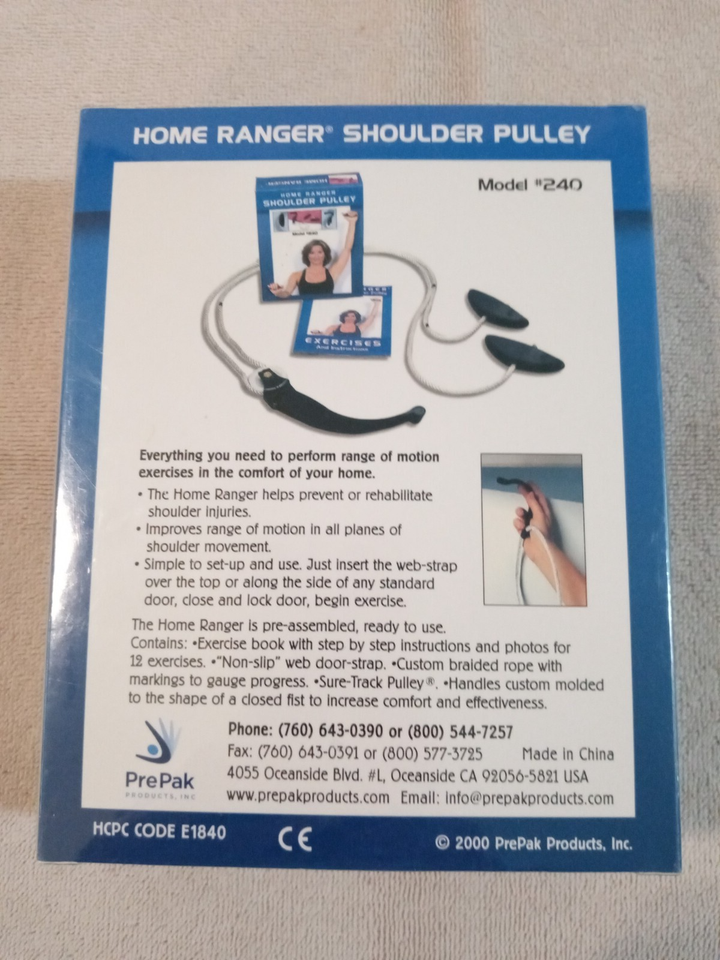 Home Ranger Shoulder Pulley model #240 rehabilitate shoulder injuries ...