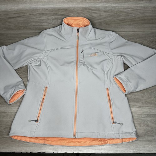 THE NORTH FACE APEX BIONIC SOFT SHELL JACKET CREAM Orange Women Sz XL ...