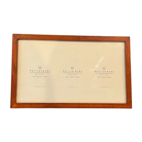 Pottery Barn Outlet Wall Gallery Picture Frame Wood Triple 4x6 Photo | eBay
