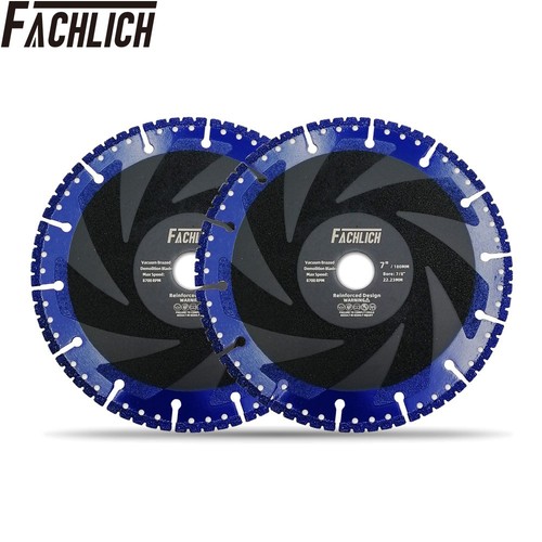 2pcs 7in/180mm Demolition Diamond Cutting Disc Circular Saw Blade Multi ...