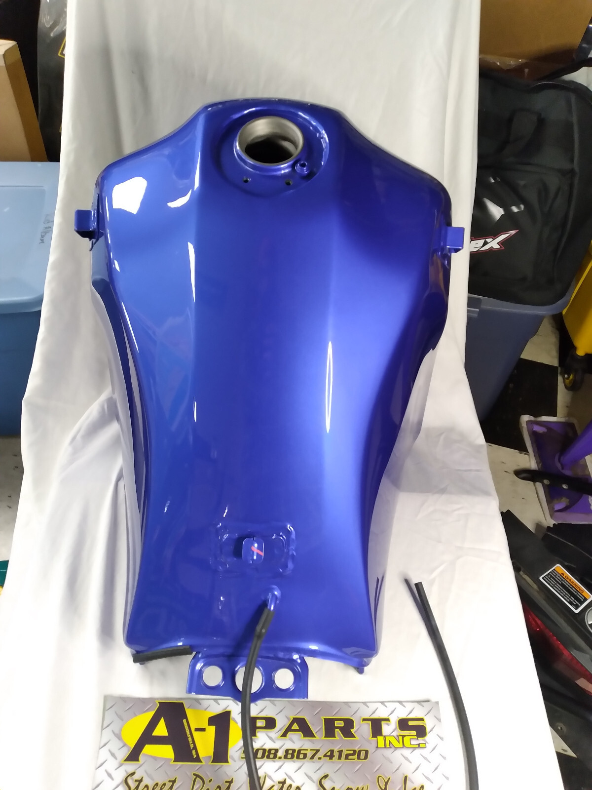 NOS 08-18 2010 Kawasaki KLR 650 KLR650 Gas Fuel Tank Candytone Blue NEW ...