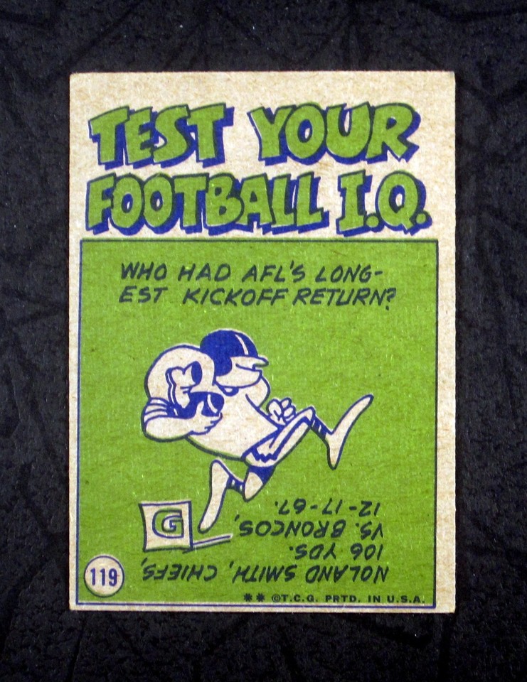 1972 TOPPS SET BREAK JIm Nance #119 Pro-Action New England Patriots VG+ ...