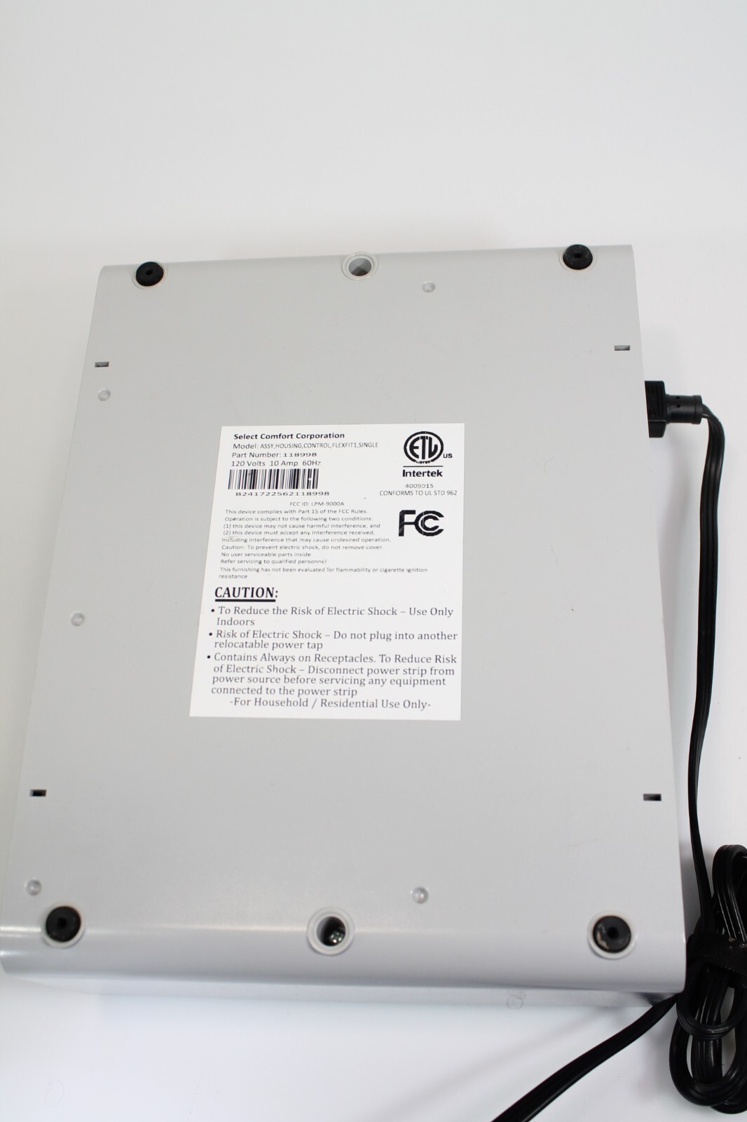 Select Comfort SLEEP NUMBER BED #118998 Flexfit 1 Control Housing ...