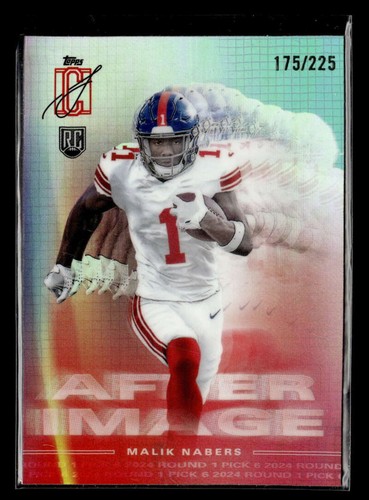 2024 Topps Signature Class Malik Nabers Rookie After Image Teal /225 ...