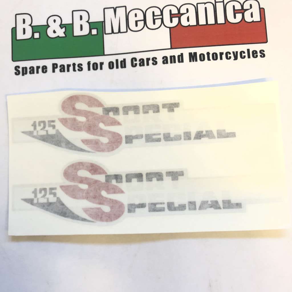 Pair Stickers Logos Bauletto Benelli Motobi Sport Special 125 AD660057 ...