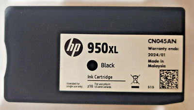 Genuine HP 950XL Black Ink Cartridge CN045AN Dated Jan 2024 NEW OPEN ...