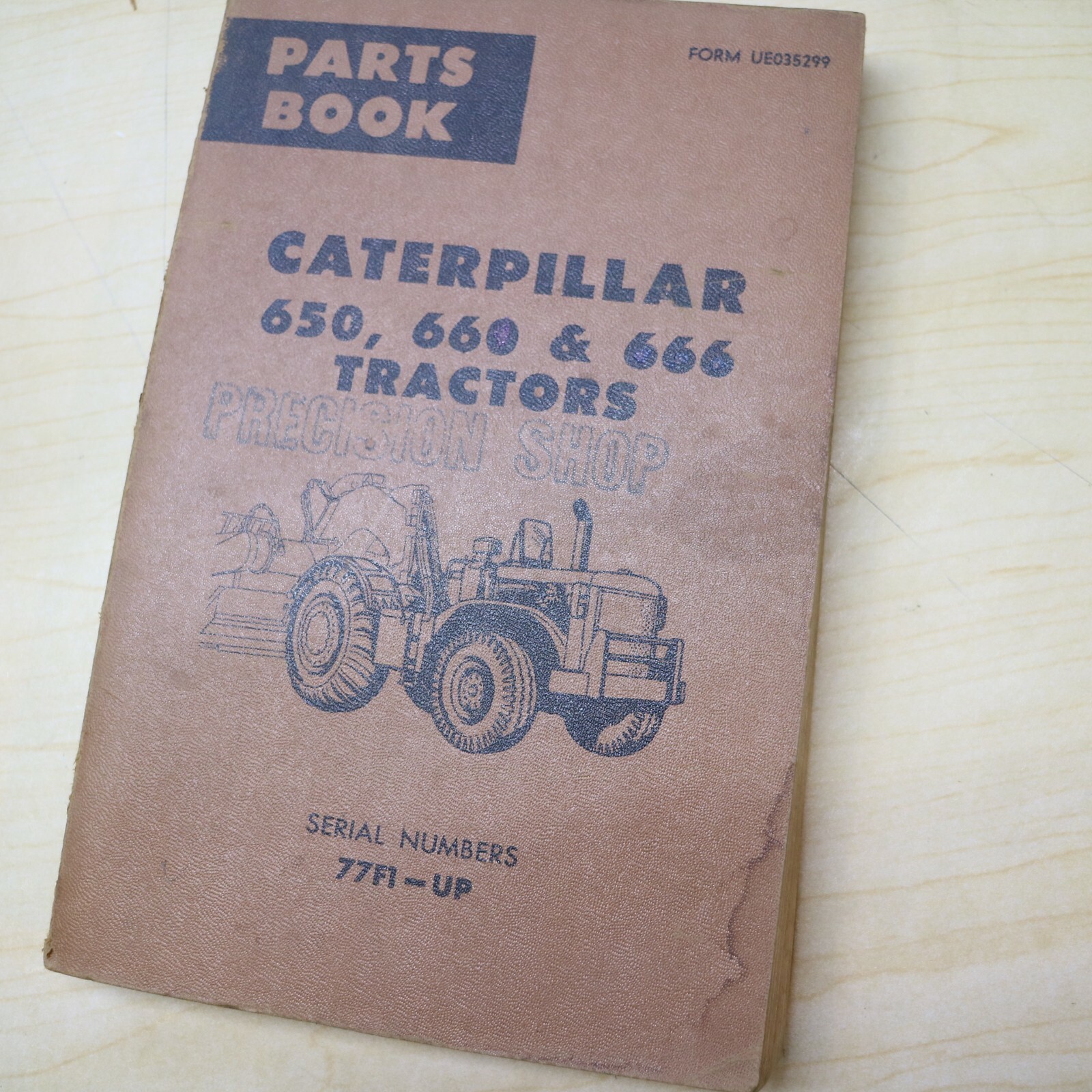 CAT Caterpillar 650 660 666 Tractor Scraper Parts Manual Book pan 77F ...