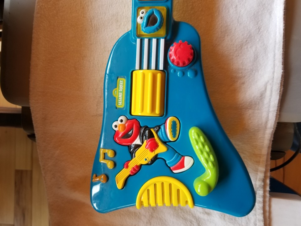 Sesame Street Elmo's Rock & Roll Guitar Musical Instrument Vintage 1998 ...