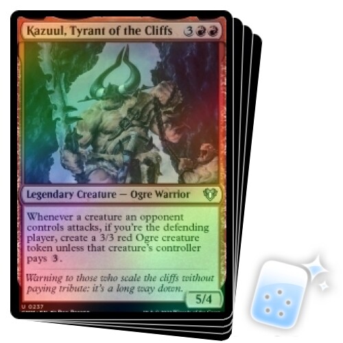 FOIL KAZUUL, TYRANT OF THE CLIFFS X4 Commander Masters Magic MTG MINT ...