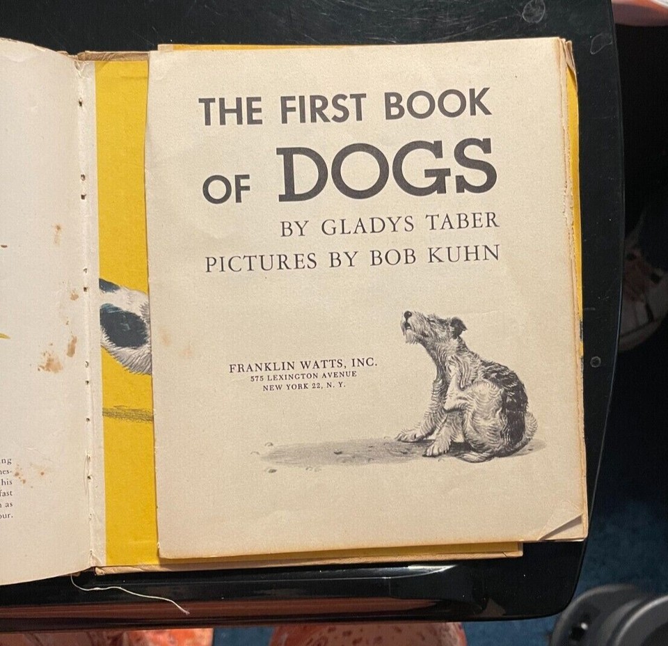 The First Book Of Dogs by Gladys Taber; Pictures by Bob Kuhn (1949 ...
