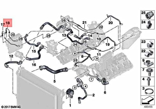 Genuine BMW G11 G12 G30 750i 750iX Pipe For Dme-Expansion Tank ...