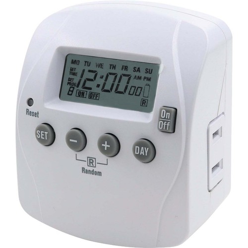 Prime 125V Indoor 7-Day Digital Timer TND002 Prime TND002 054732816507 ...