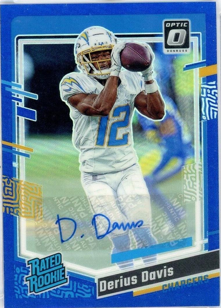 2023 Panini Donruss Optic - Rated Rookie Derius Davis #264 Blue Prizm ...