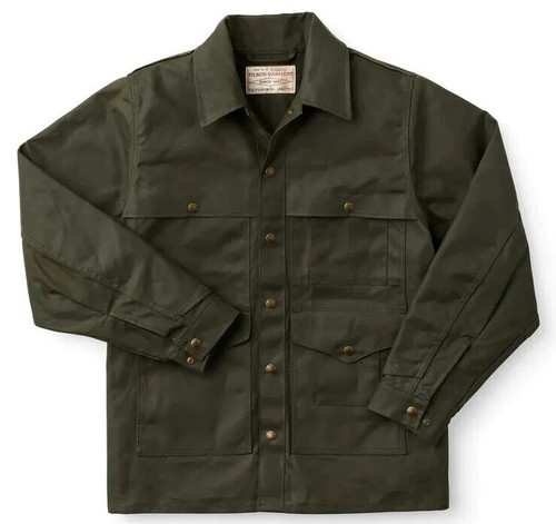 Filson Tin Cloth Cruiser 11010005 MADE IN USA Waxed Dark Otter Olive ...