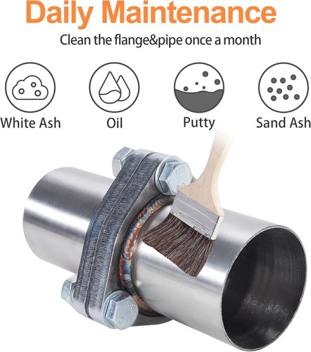 2.5" OD 3 Bolt Universal QuickFix Exhaust Triangle Flange Repair Pipe ...