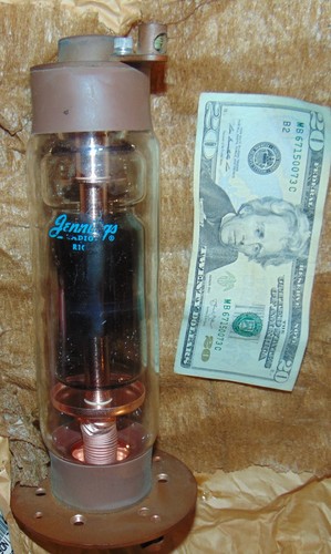 VERY RARE JENNINGS TYPE R10 GLASS CAPACITOR TUBE *LARGE WORKING GOOD ...