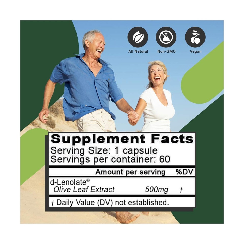 EAST PARK Olive Leaf Extract (OLE) Super Strength d-Lenolate 500mg | 18 ...
