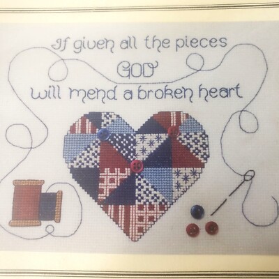 Charlette's Collectibles Counted Cross Stitch Kit God Will Mend a ...