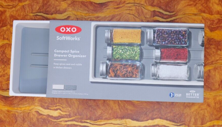 OXO Good Grips Kitchen Compact Spice Drawer Organizer White - 13322500 ...