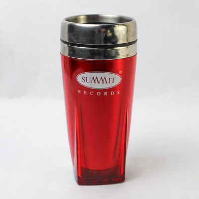 Summit Records Red Thermos Travel Mug Square Bottom Round Top Pre-Owned ...