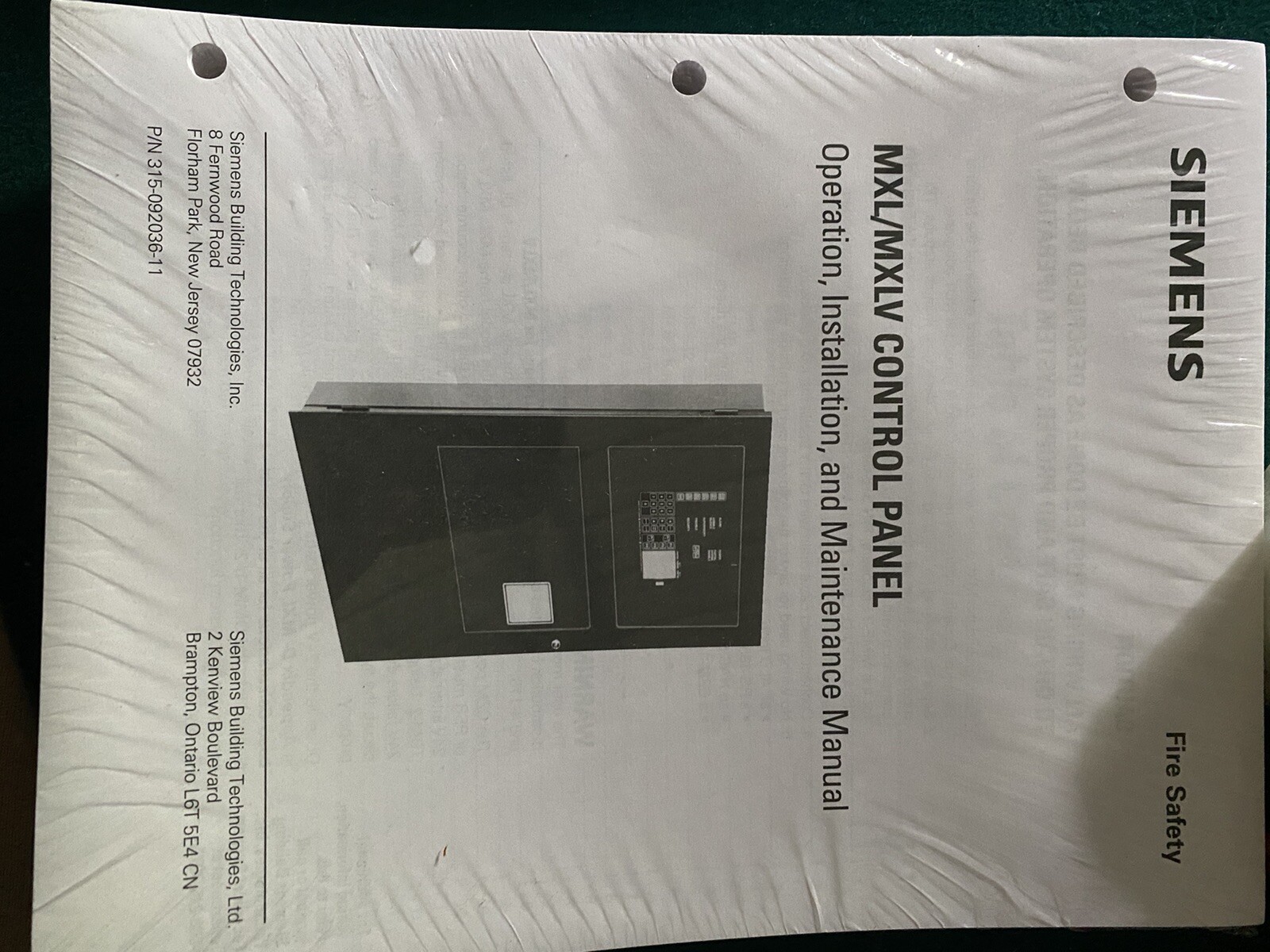 MXL/MXLV operation, Installation, And Maintenance Manual factory sealed ...