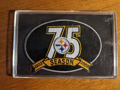 PITTSBURGH STEELERS 75th ANNIVERSARY NFL PATCH ENCASED RARE 1933-2007 ...