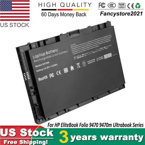 New For HP EliteBook Folio 9470m Laptop Battery 52Wh 687945-001 BT04XL ...