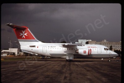 Air Malta Avro RJ70 G-OLXX No Date Kodachrome Slide/Dia A16 | eBay