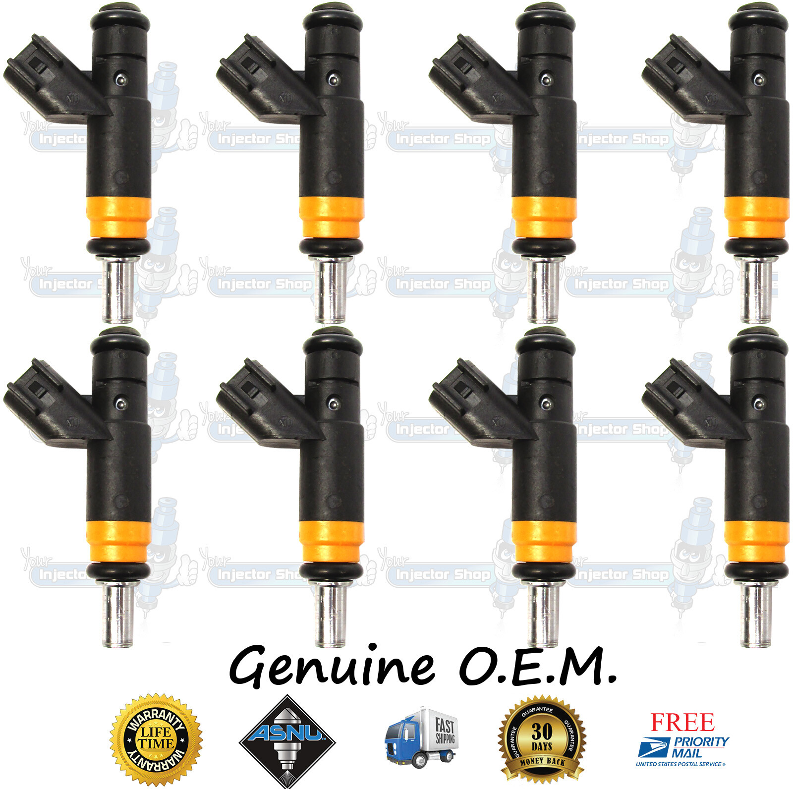 Genuine Mopar Performance 4 Hole 8x Fuel Injectors 05037479AA Jeep 5.7L ...