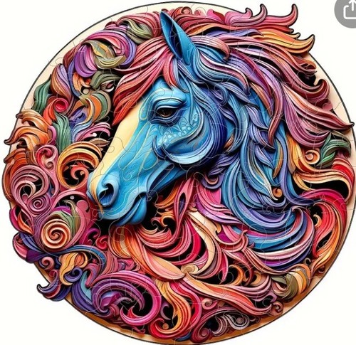 Horse Colorful Wooden Jigsaw Puzzles Size 8.7x8.7 in.- | eBay