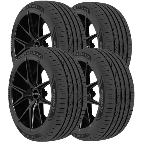 (QTY 4) 275/40R17 Prinx HiRace HZ2 A/S 102W XL Black Wall Tires | eBay