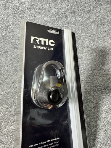 RTIC Water Bottle Lid with 2 Straws #1124 26oz, 20oz, 16oz New & Sealed ...