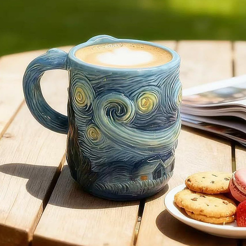 Coffee Mug 13-Ounce Dishwasher Drinkware Famous Painting Mugs For Milk ...