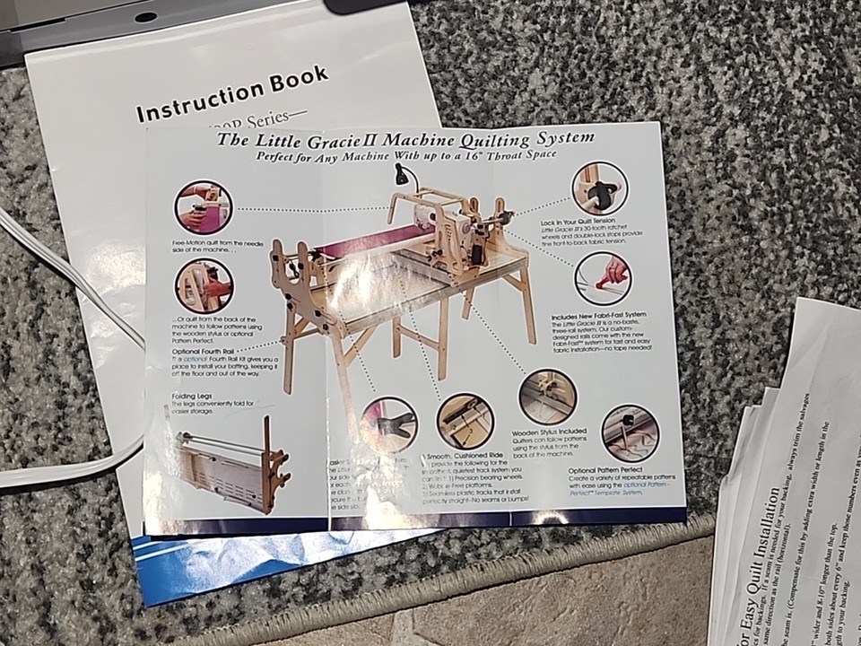 Janome 1600P Sewing Machine & The Little Gracie II Quilting Frame ...