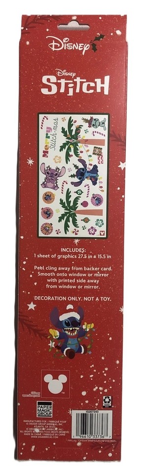 Disney Stitch Window Clings 27.5 x 15.5 For Windows & Mirrors | eBay