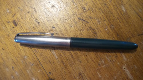 Vintage PARKER "21" PEN, Green, Chrome Top, Fountain Pen | eBay