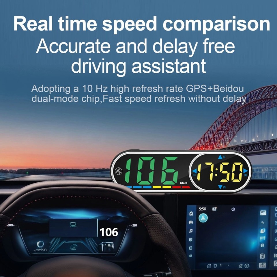 Digital Car Head Up Display HUD Speedometer with GPS KMH for Most ...