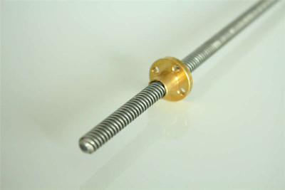 10mm T10x3 Lead Screw Trapezoidal ACME Threaded Rod w/ Brass Nut 100 ...