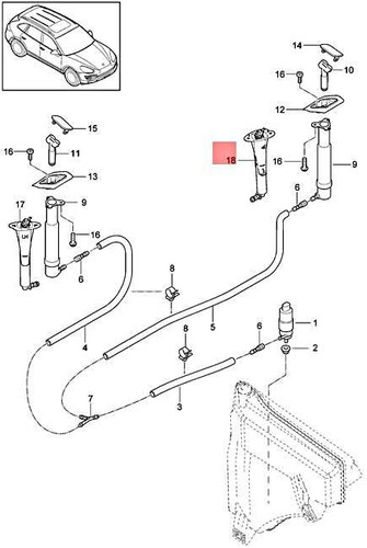 Genuine PORSCHE Nozzle Head Right 95862816210 | eBay