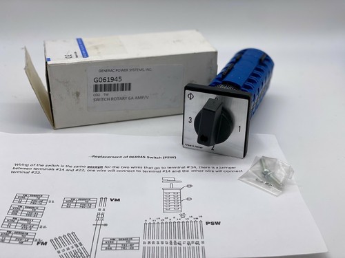 GENERAC # G061945 VOLTAGE SELECTOR SWITCH, AMP / VOLT SAME DAY SHIPPING ...