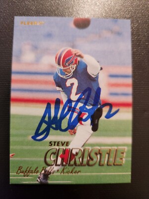Steve Christie Buffalo Bills 1997 Fleer #305 Autographed Card | eBay